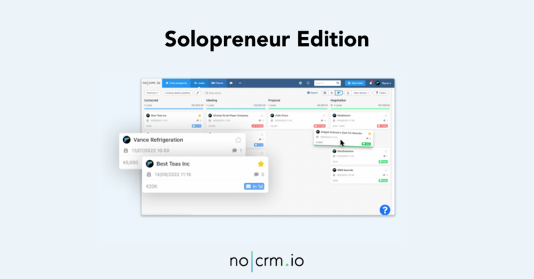noCRM’s Solopreneur Edition: Streamline Your Sales