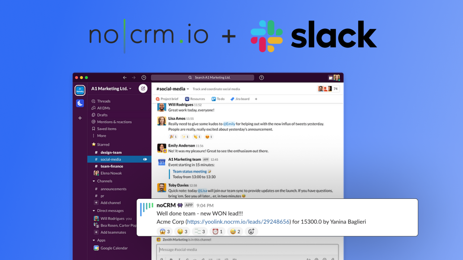 Maximize Team Collaboration with Slack and noCRM's Integration