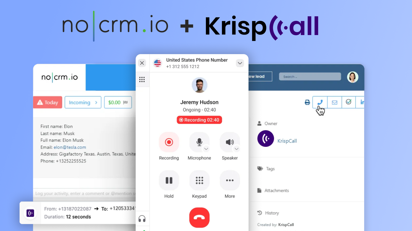 Streamline Sales with noCRM.io and KrispCall Integration